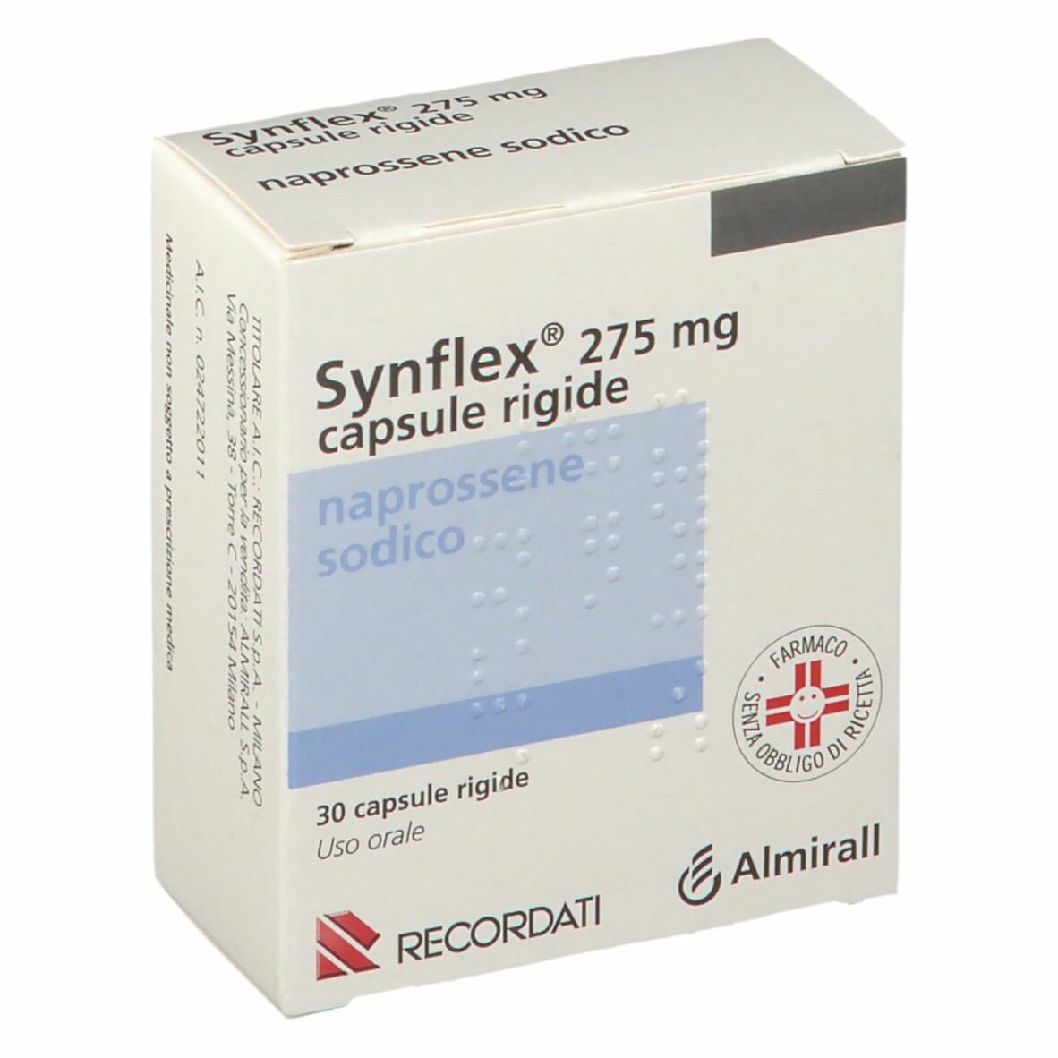 SYNFLEX 275 MG NAPROSSENE SODICO ANTINFIAMMATORIO 30 CAPSULE – Parafarmacia corradini