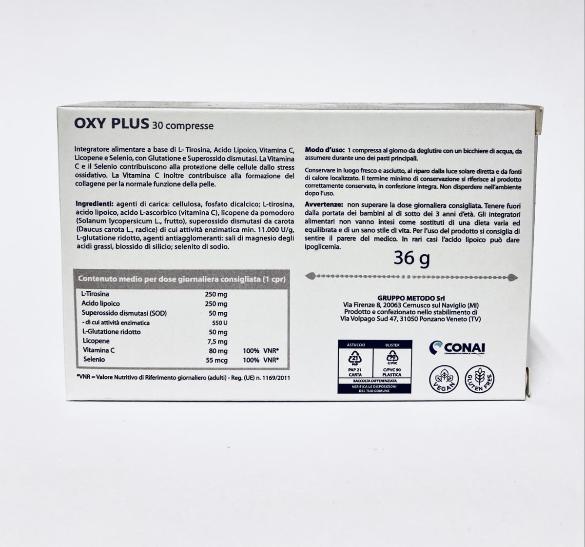 Dr. Corradini - Oxy Plus - Integratore alimentare a base di Tirosina, – Parafarmacia corradini