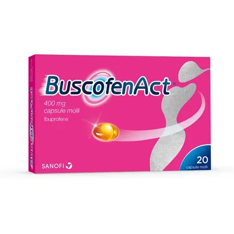 Buscofen Act 400 mg Ibuprofene Analgesico 20 Capsule Molli ...